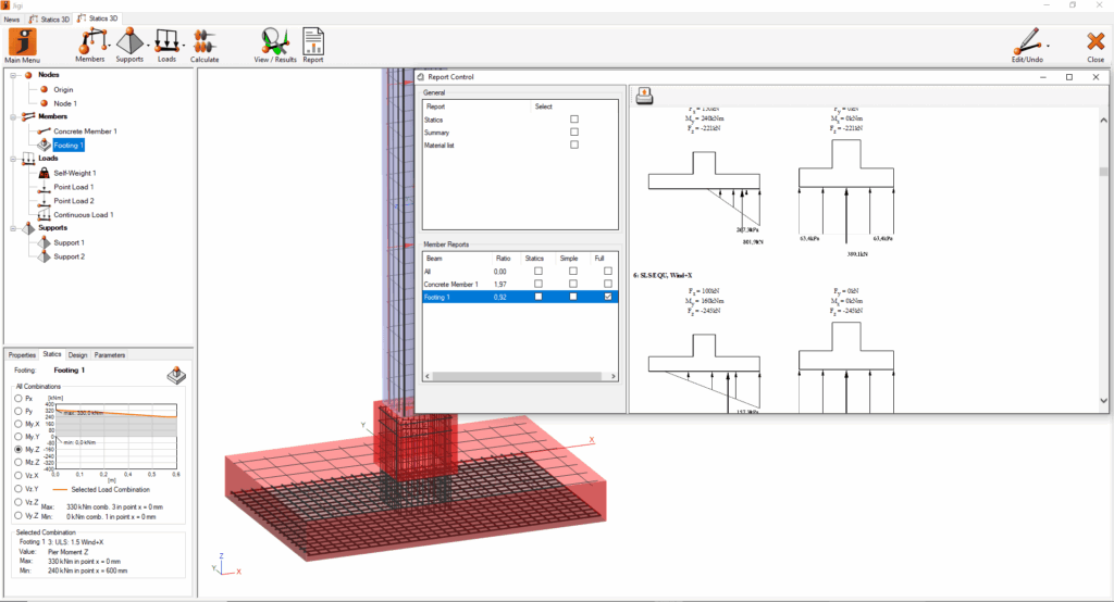Footing Structural Model | StruSoft