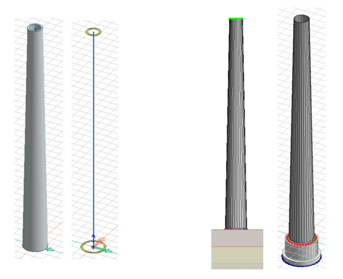 Finite Element Analysis Fea Of A Masonry Chimney To Determine Youngs 8697