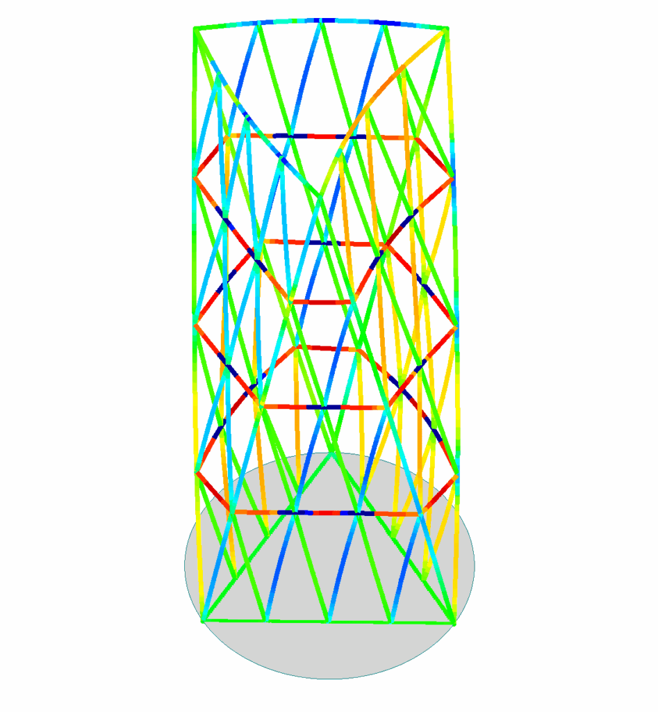 Timber structural design in FEM-Design for the Naplás lookout tower | StruSoft